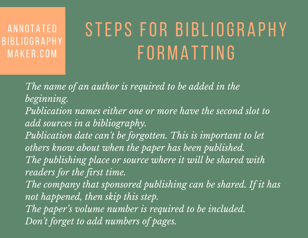 How to Format Bibliography?