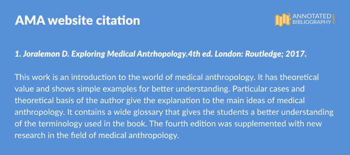 Correct AMA Annotated Bibliography Things To Know