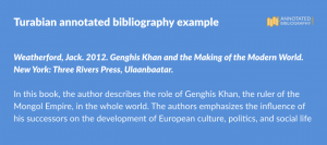 Main Rules of Turabian Annotated Bibliography for Students